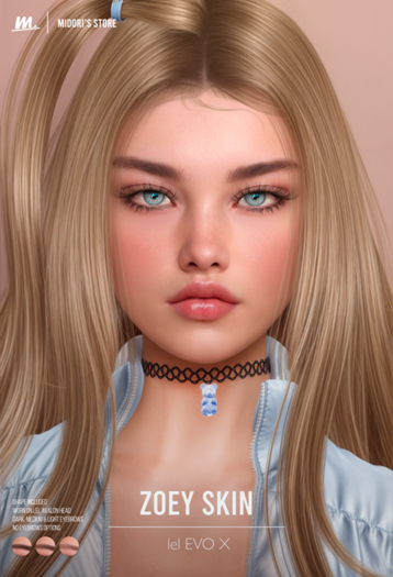 Second Life Marketplace - ::Midori's Store:: Zoey Skin - EVOX (FATPACK)